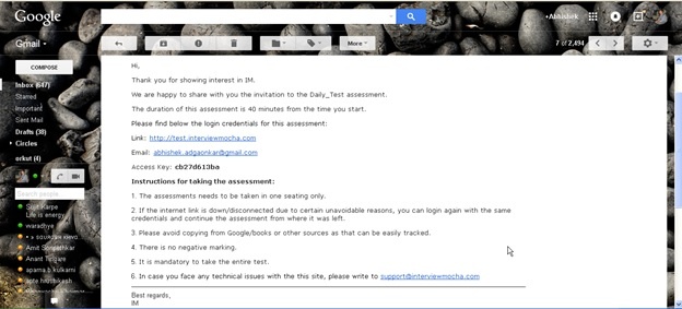 How a candidate can appear for test on the iMocha platform
